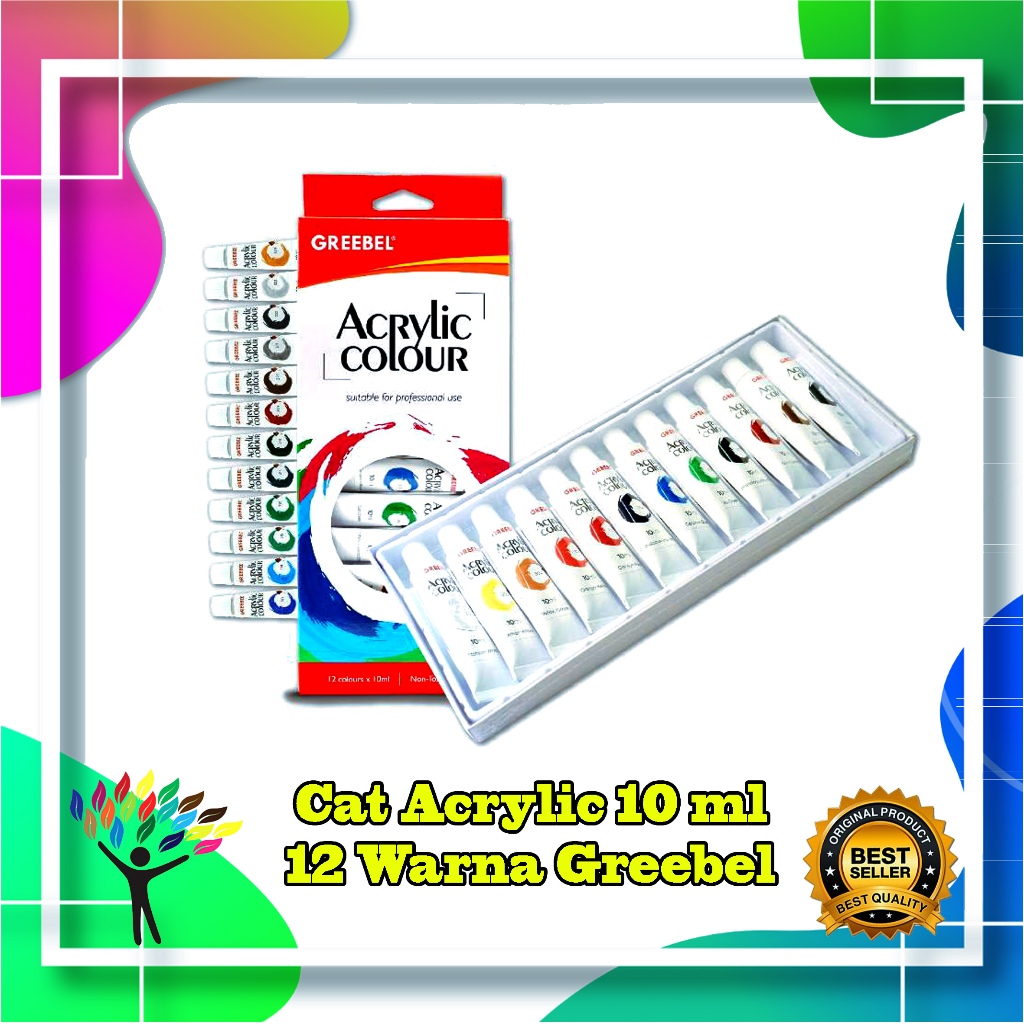 Jual GREEBEL Cat Lukis Akrilik Set / Acrylic Paint Color / Cat Acrylic ...