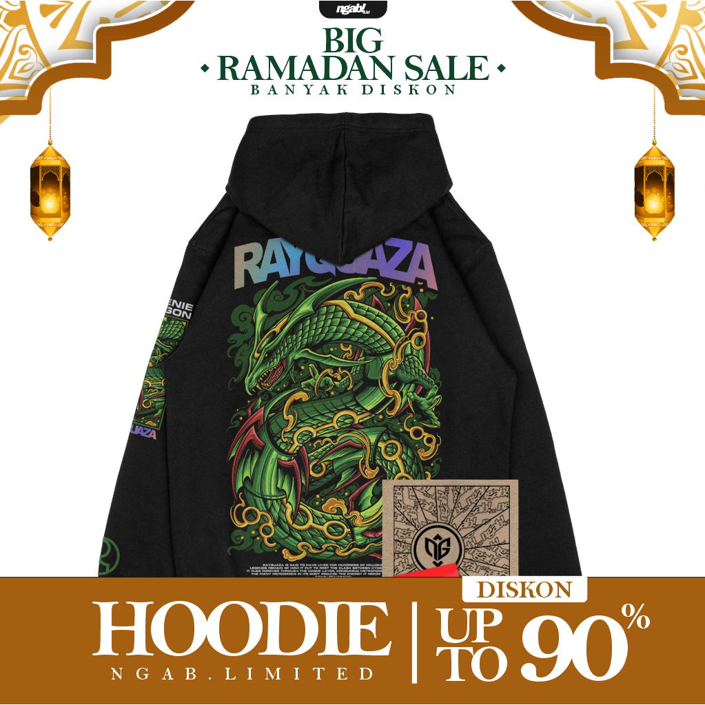 Jual Ngab Hoodie Jumper Distro Sablon Reflective Rainbow Rayquaza HD021 ...