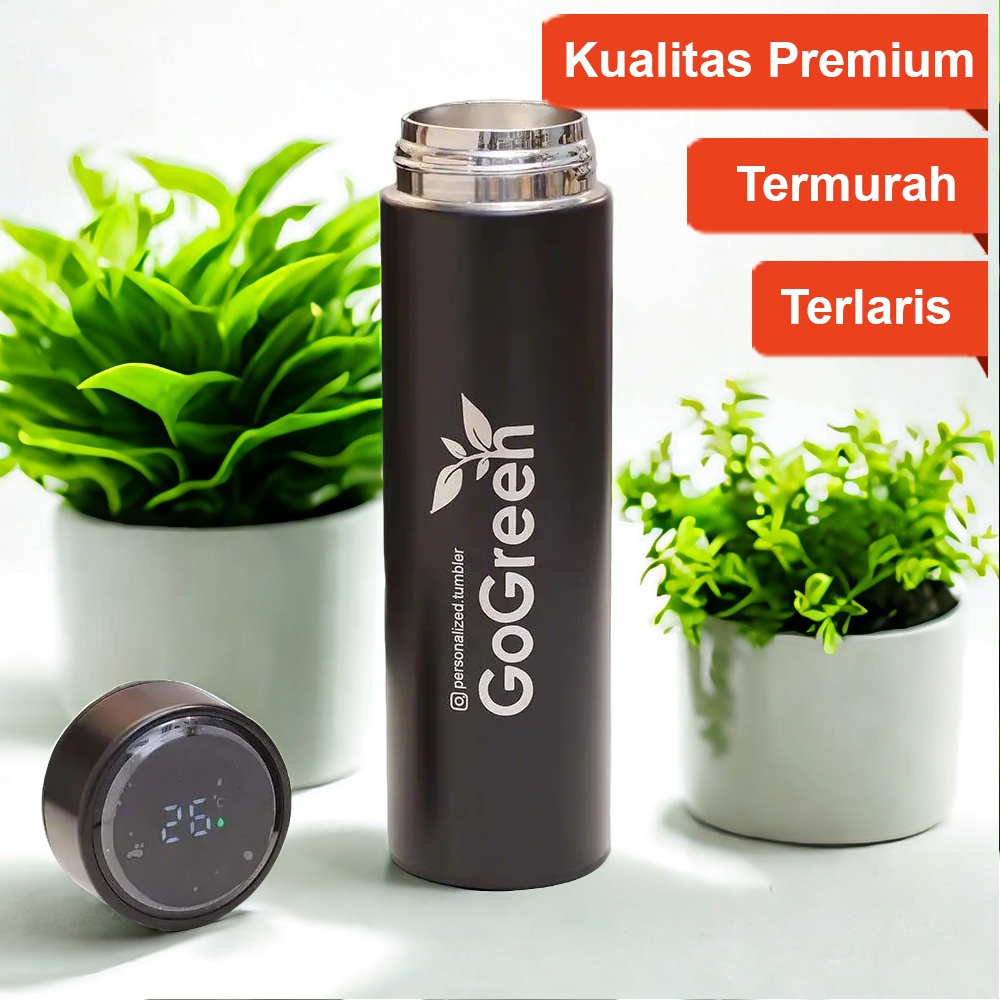 Jual Tumbler LED Suhu custom Tumblr Botol Air Minum Stainless Thumbler ...