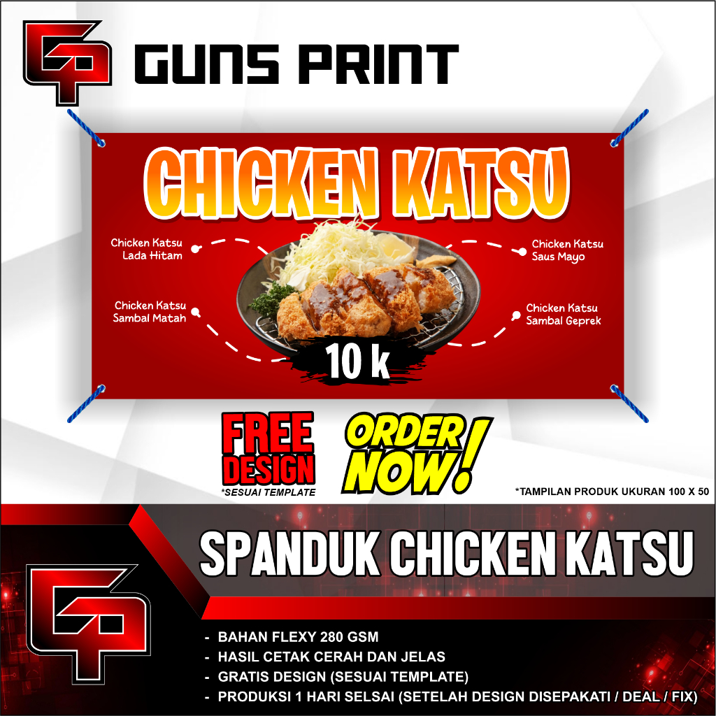 Jual Spanduk Banner Baliho " CHICKEN KATSU " | Shopee Indonesia