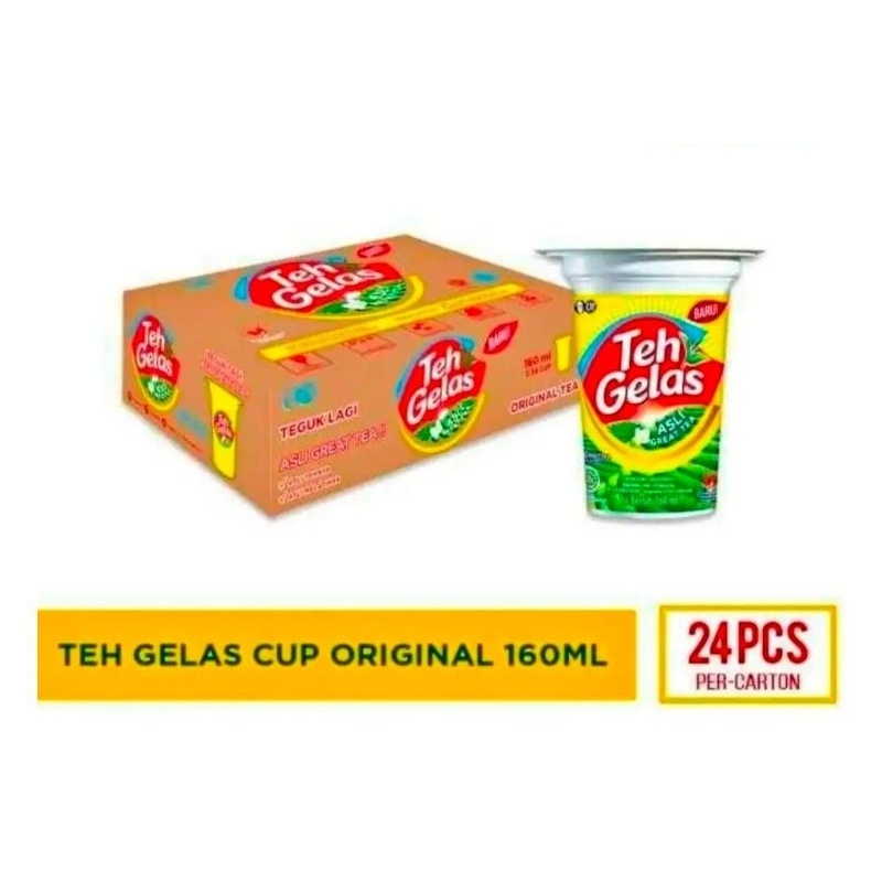 Jual Teh Gelas isi 24pcs 4 dus | Shopee Indonesia