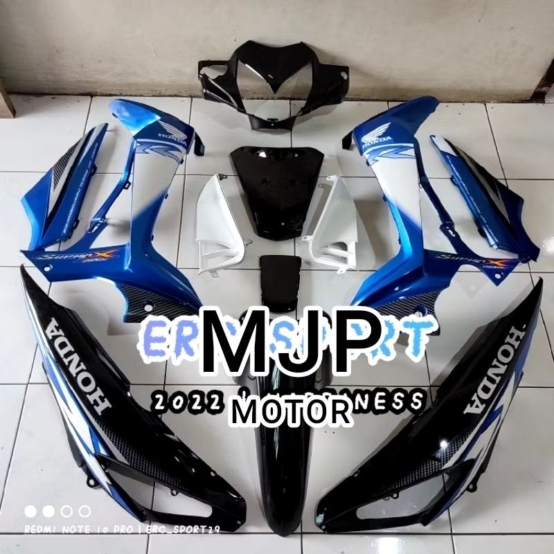 Jual FULLSET BODI HALUS BODI KASAR SUPRA X 125 NEW BATMAN WARNA BIRU ...