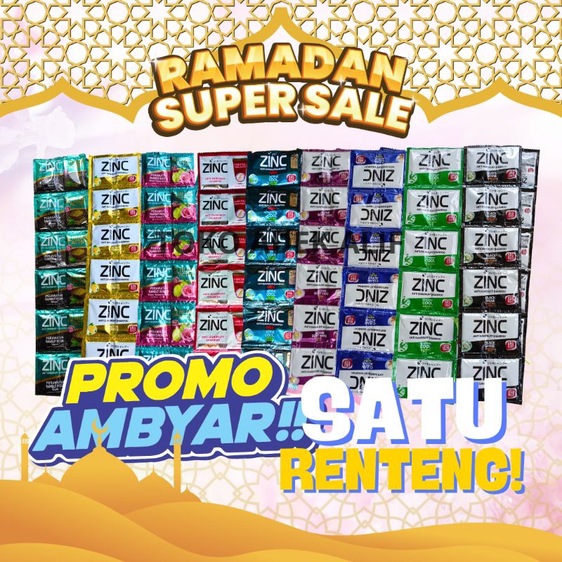 Jual SHAMPOO ZINC SACHET 10 ML 1 RENTENG 12 SACHET 24 PCS - ALL VARIAN ...