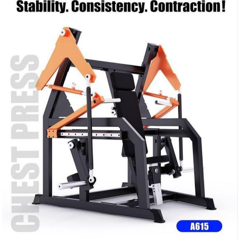 Jual New alat fitness gym Precission chest press machine plate loaded ...