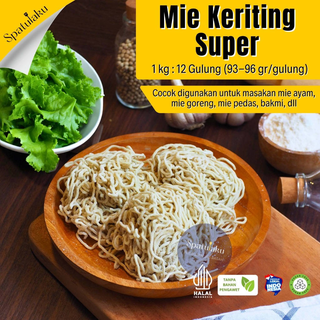 Jual Mie Kriting Mentah Super - Untuk Mie Ayam, Bakmie, Ramen Dll ...