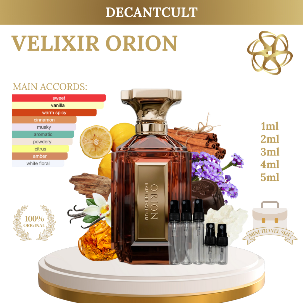 Jual DECANT Parfum Velixir Orion EDP | Shopee Indonesia