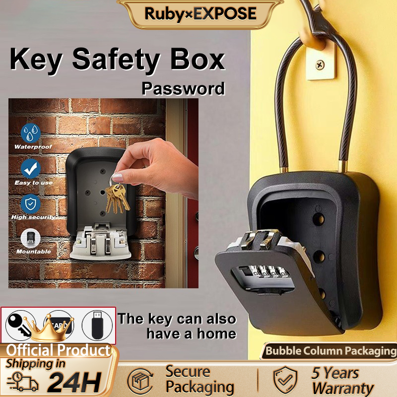 Jual Gembok Kotak Brankas Penyimpanan Kunci Dinding Key Safety Lock Box ...