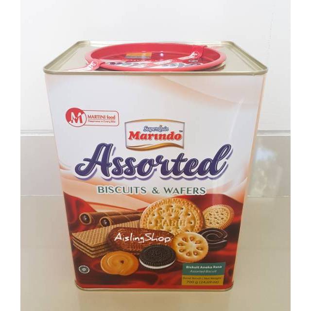 Jual MARINDO Assorted Kaleng 600g untuk Hampers Lebaran Murah Surabaya ...