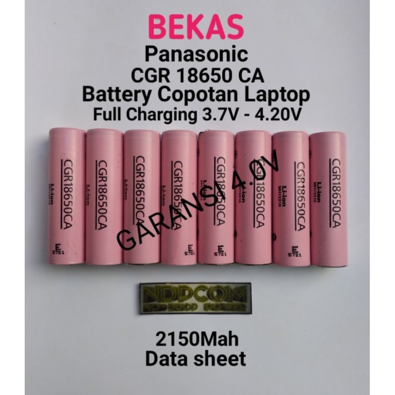 Jual Battery 18650 BEKAS / Copotan Laptop / Battery Bekas murah ...