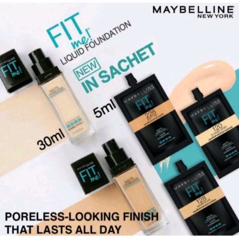 Jual Maybelline Fit Me Foundation Sachet 5 ml | Shopee Indonesia