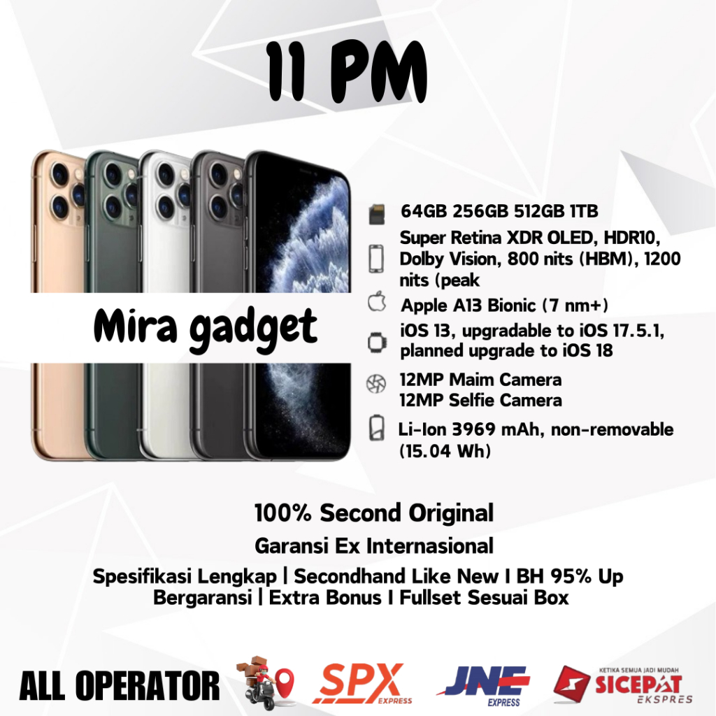 Jual 11PM 64GB 256GB SECOND ORIGINAL FULLSET | Shopee Indonesia