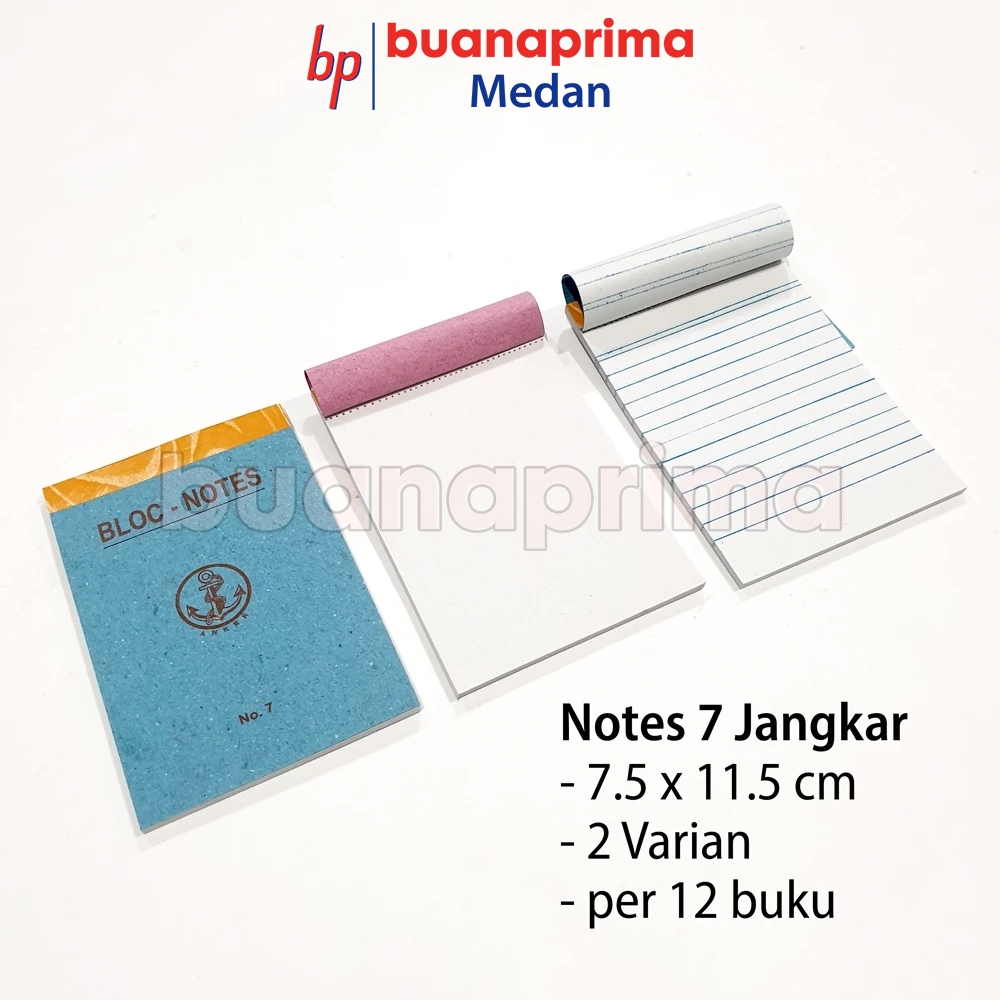 Jual Notes JANGKAR 7 KECIL per 12 Buku Garis dan Polos Bloc Note ...