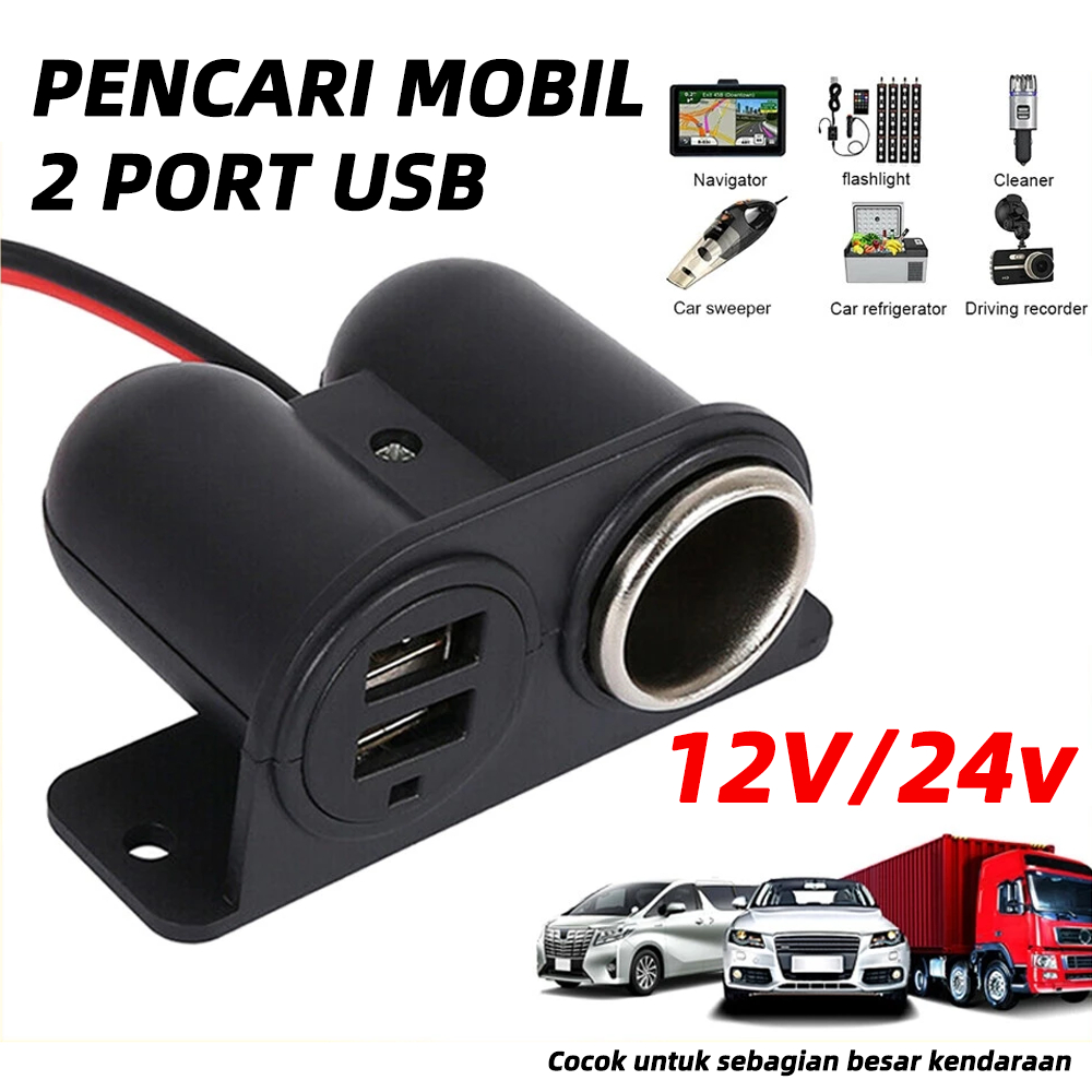 Jual Car Charger Mobil Fast Charging 3.1A [2 USB + Colokan Rokok ...