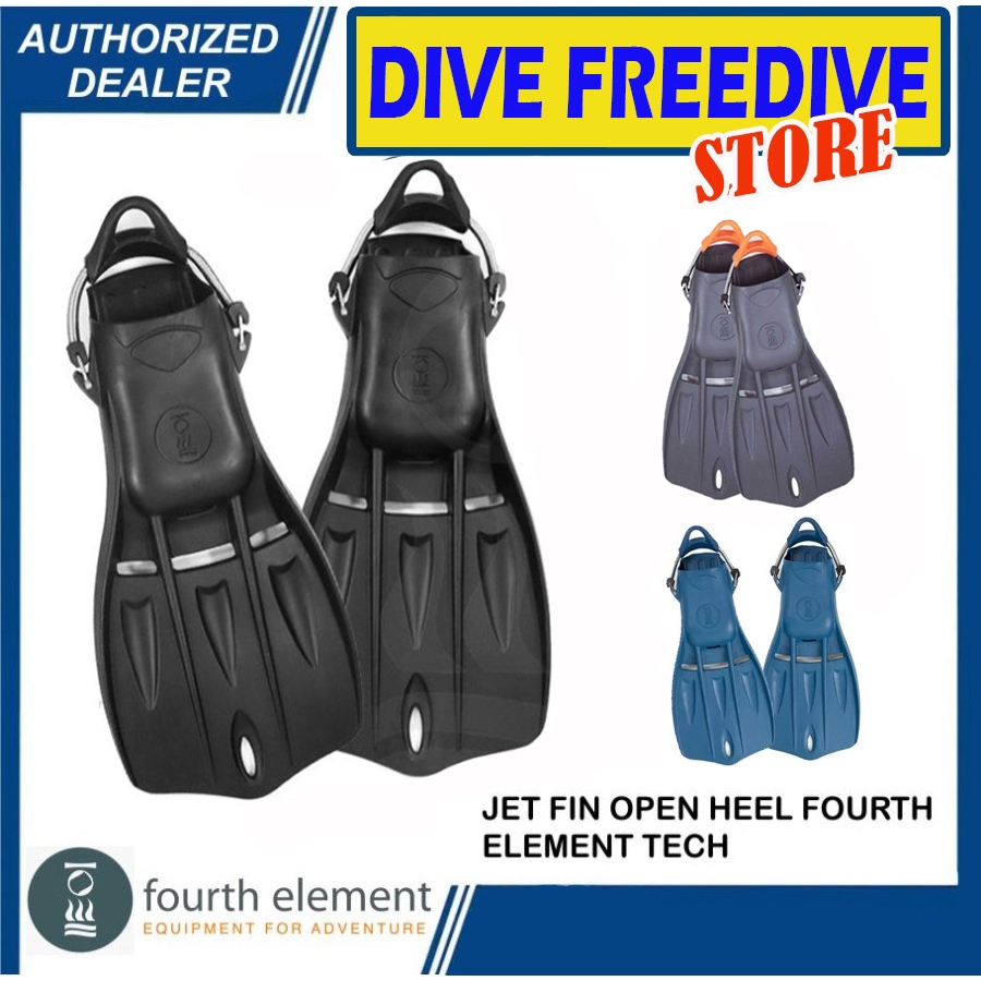 Jual Jet Fin Open Heel OH Fourth Element Tech Spring Strap Fins Technical Scuba Diving Dive ...