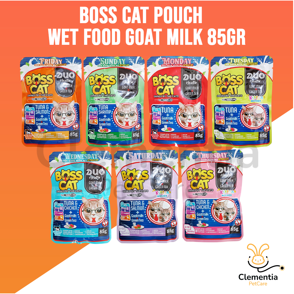 Jual Makanan Kucing Basah Boss Cat Wet Food Pouch Sachet 85 Gram ...