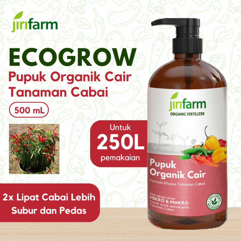 Jual JIRIFARM - Pupuk Organik Cair Ecogrow Tanaman Cabai 500mL POC Kompos Organic Liquid ...
