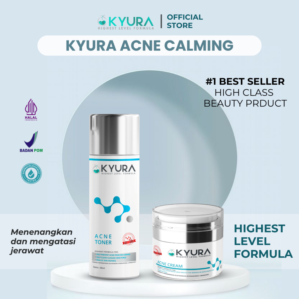 Jual KYURA ACNE CALMING: Acne Toner + Acne Cream - Paket Menenangkan ...