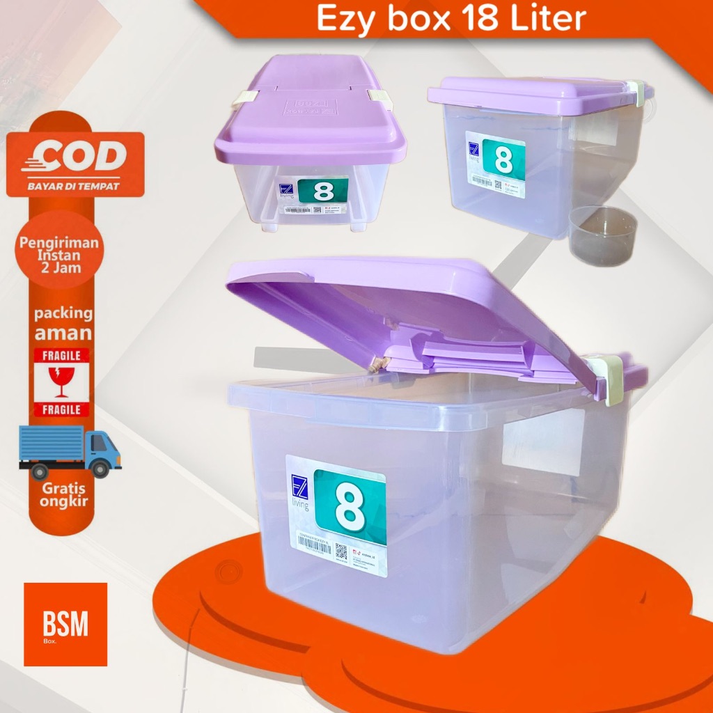 Jual Box Container Ezy Plastik Cb 8 Liter Kontainer box Transparan ...