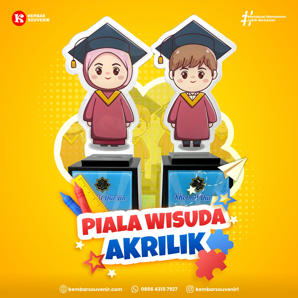 Jual Piala Wisuda TK Custom Nama & Logo – Desain Eksklusif, Cocok untuk ...