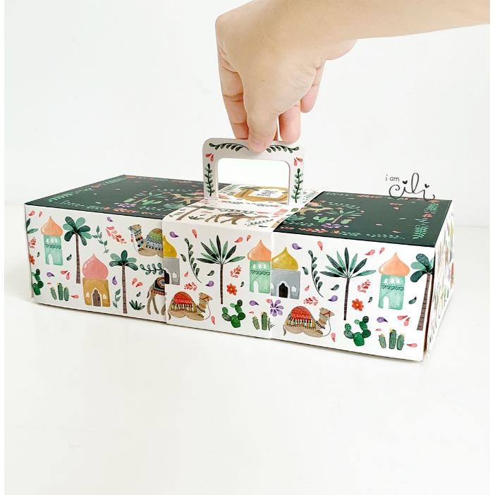 Jual (PAPERHANDLER 13 x 7 x 6.5cm LEBARAN ) selongsong tentengan box ...