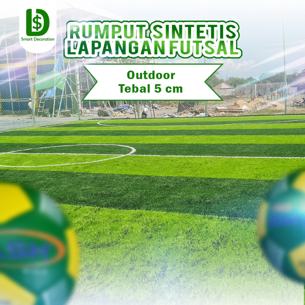 Jual Rumput Sintetis Lapangan Futsal Outdoor Tebal 5cm | Shopee Indonesia