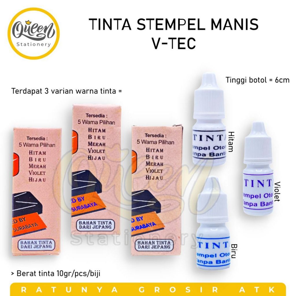 Jual 1 PCS TINTA STEMPEL MANIS V-TEC / ISI STEMPEL / TINTA REFILL ...