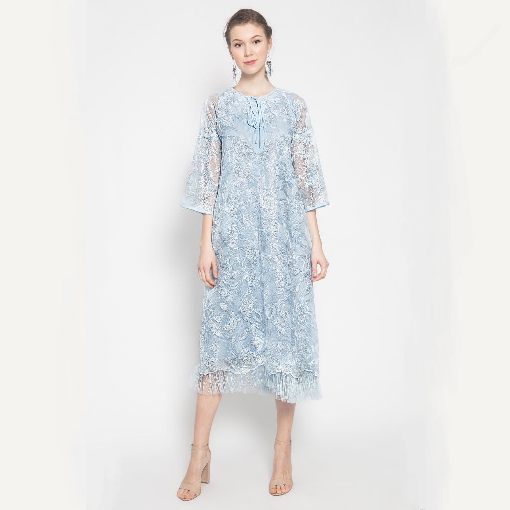 Jual Jenni Austin - Roopa Dress Ice Blue | Shopee Indonesia