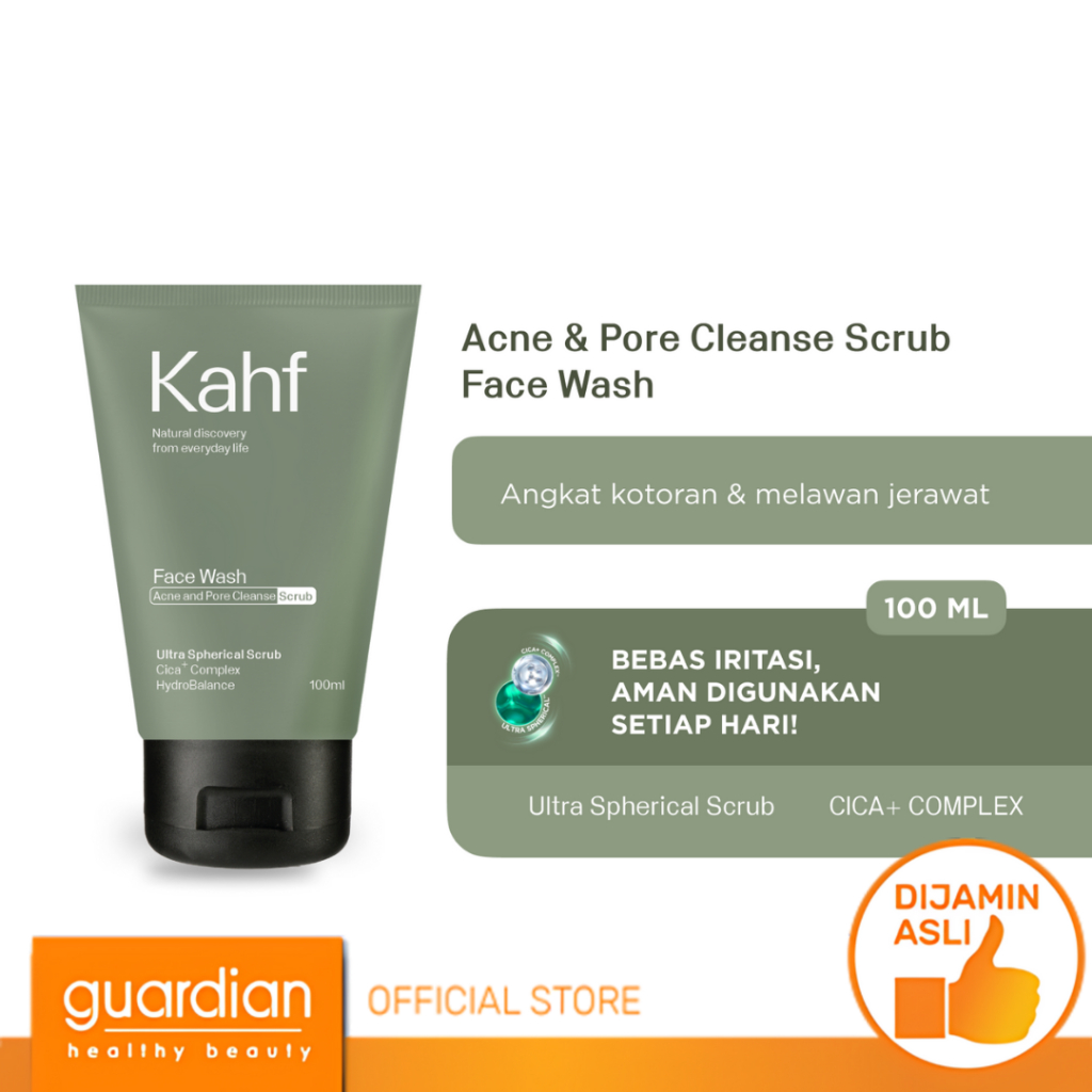 Jual Kahf Acne and Pore Cleanse Scrub Face Wash 100Ml | Shopee Indonesia