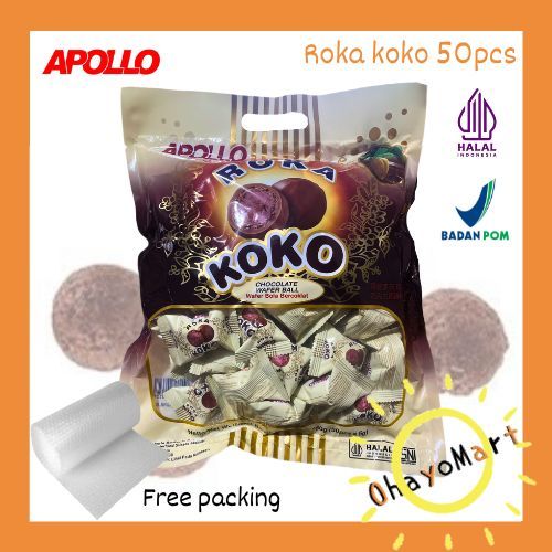 Jual Apollo roka koko / Apollo chocolate wafer ball / wafer bola ...