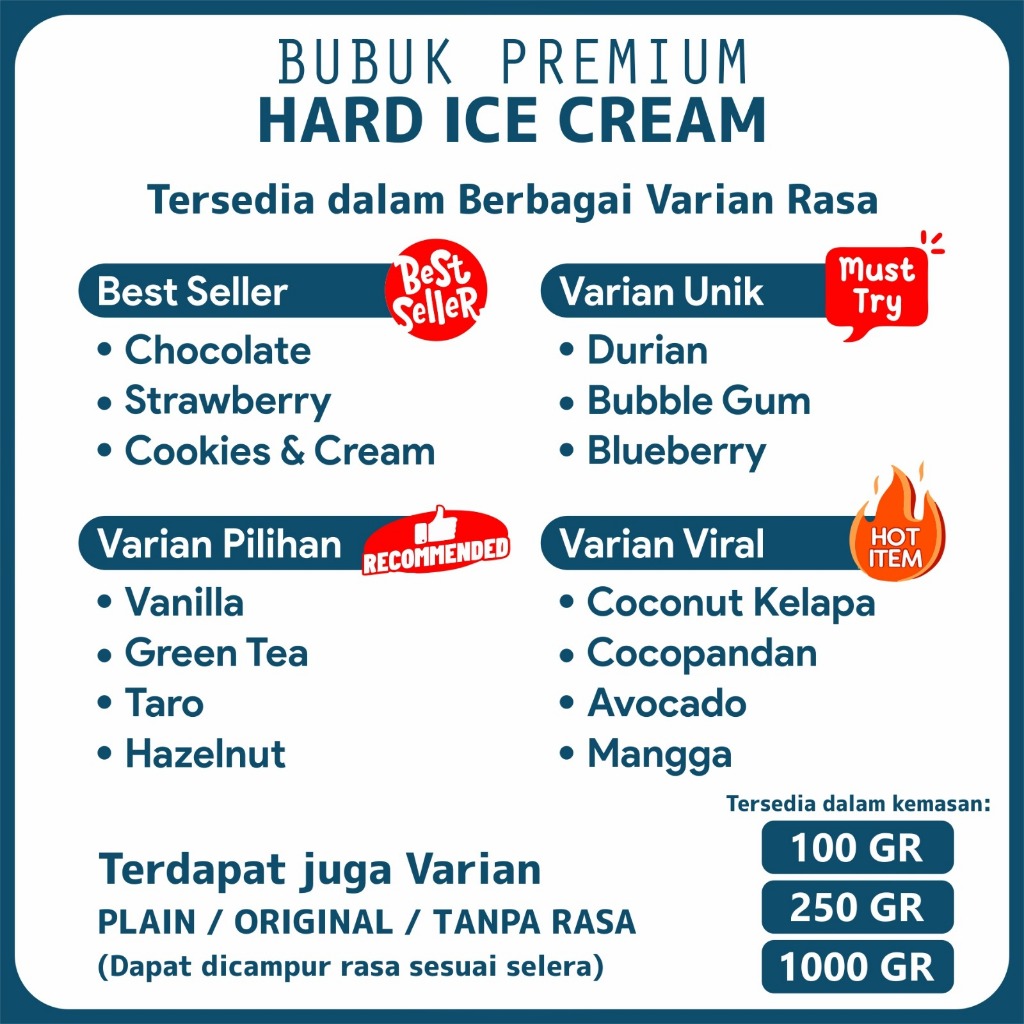 Jual Bubuk Es Krim Hard Ice Cream Powder Premium Rasa Strawbery Gelatoo ...