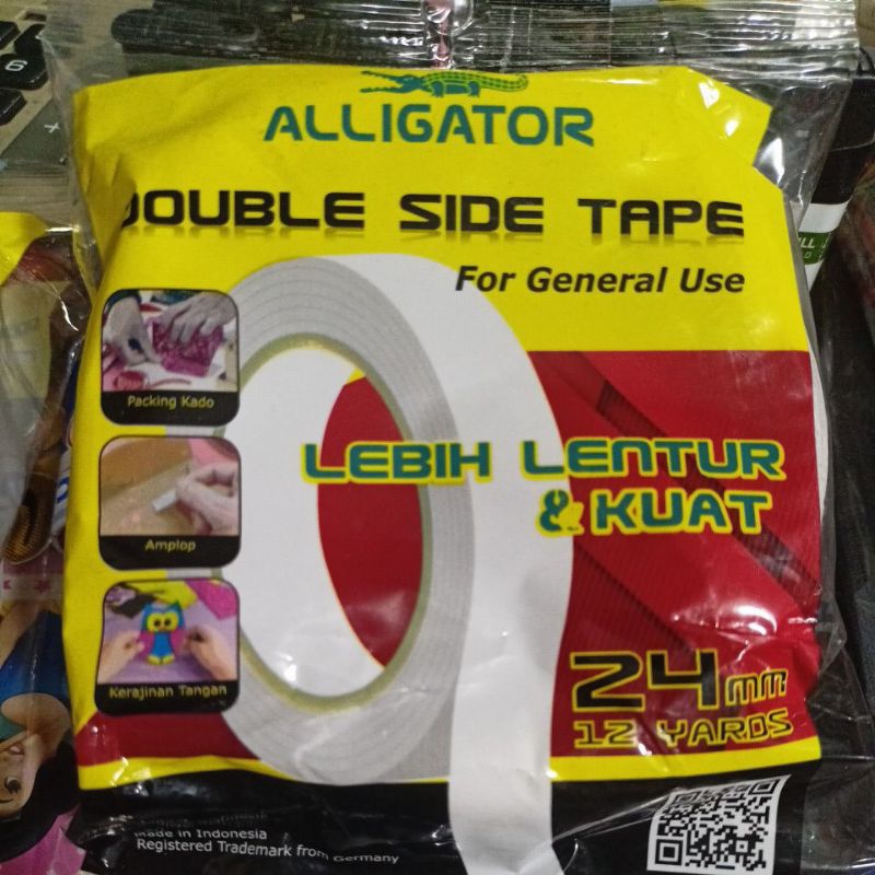 Jual Alligator Double Side /Double Tape 24"(24mmx12yards) | Shopee ...