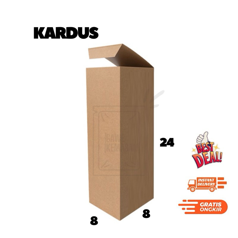 Jual Kardus Box Packaging Tumblr Botol 24x8x8 cm | Shopee Indonesia
