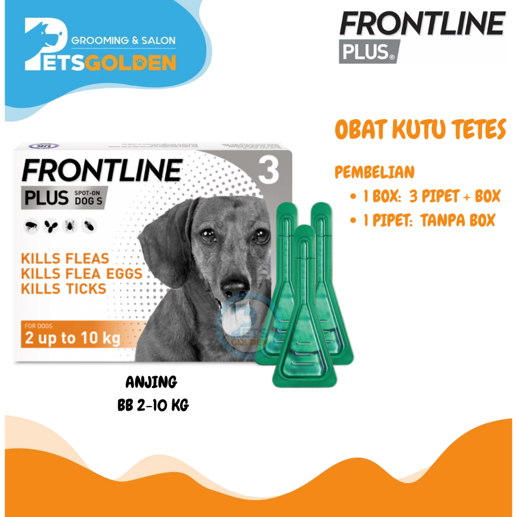 Jual Obat Kutu Frontline Plus Dog Up To 10KG ( S ) | Obat Kutu Anjing ...