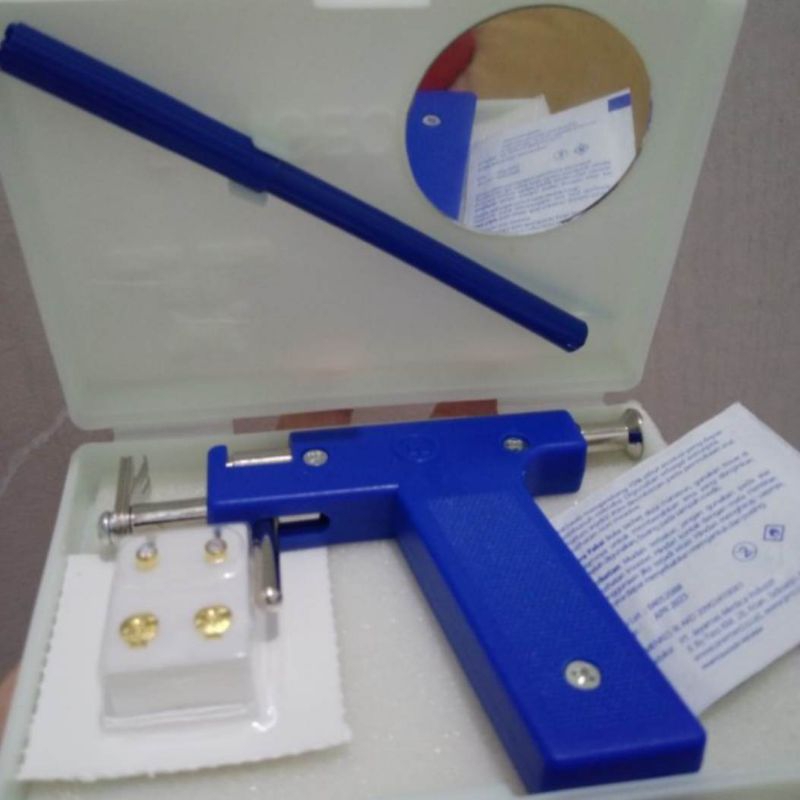 Jual Set Alat Tindik Telinga Model Tembak (Alat Tindik, Cermin, Spidol ...
