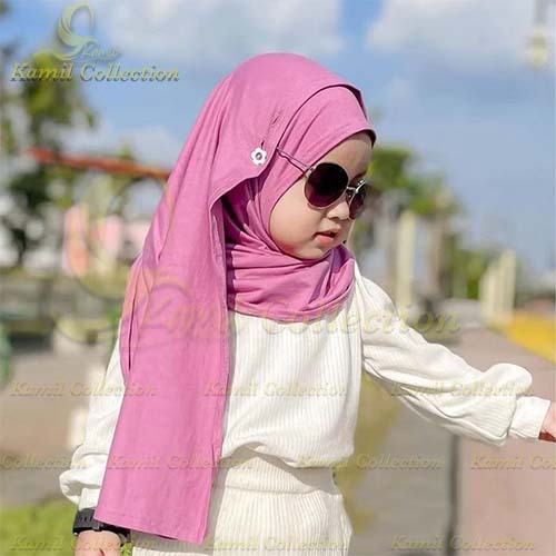 Jual Pastan Anak Pashmina Instan Anak Jersey Kancing Diandra Umur 3 - 7 ...