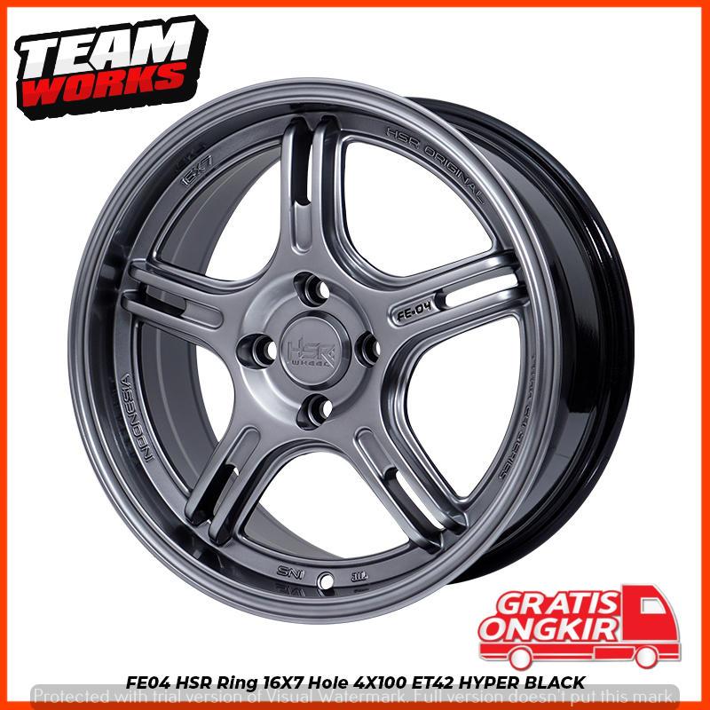 Jual VELG MOBIL GEN2 NEO MIRAGE TYPE HSR FE04 R16 LEBAR 7 LUBANG 4X100 ET42 PELEK HYPER BLACK ...