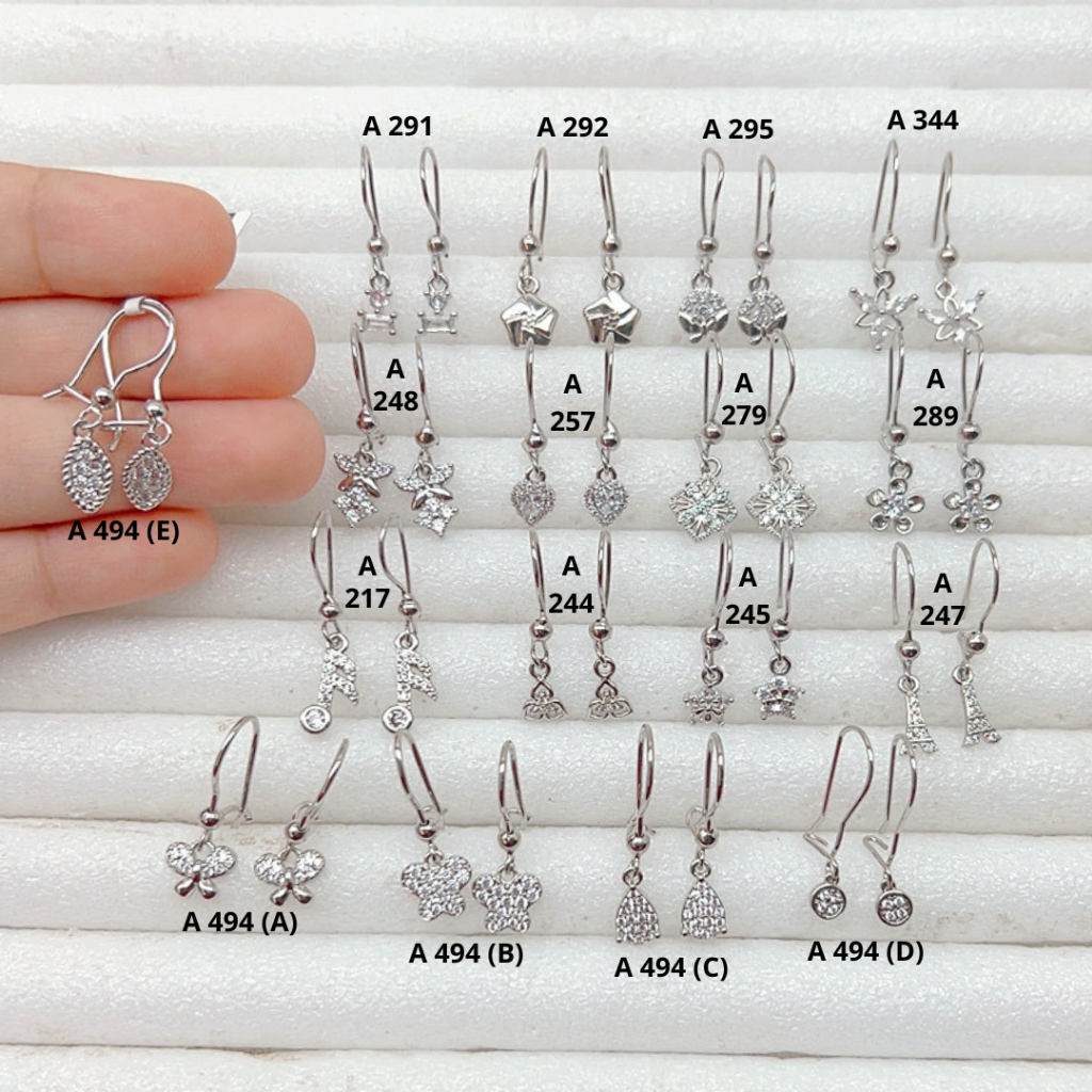 Jual GA 6 Anting Motif permata simpel elegan untuk daun telinga sedang ...