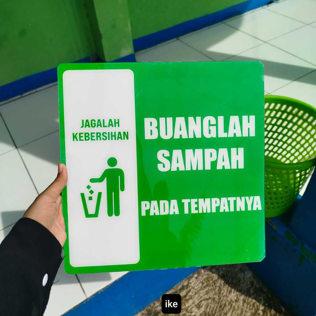 Jual PAPAN AKRILIK dan STIKER, PAPAN BUANG SAMPAH PADA TEMPATNYA ...