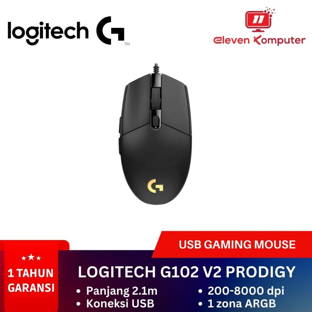 Jual Mouse Gaming Logitech G102 Macro Lightsync - Black | Shopee Indonesia