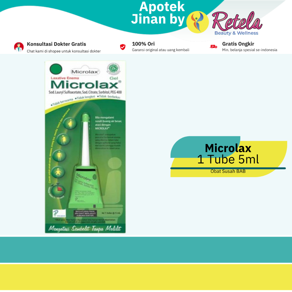 Jual MICROLAX GEL OBAT PENCAHAR 5ML | Shopee Indonesia