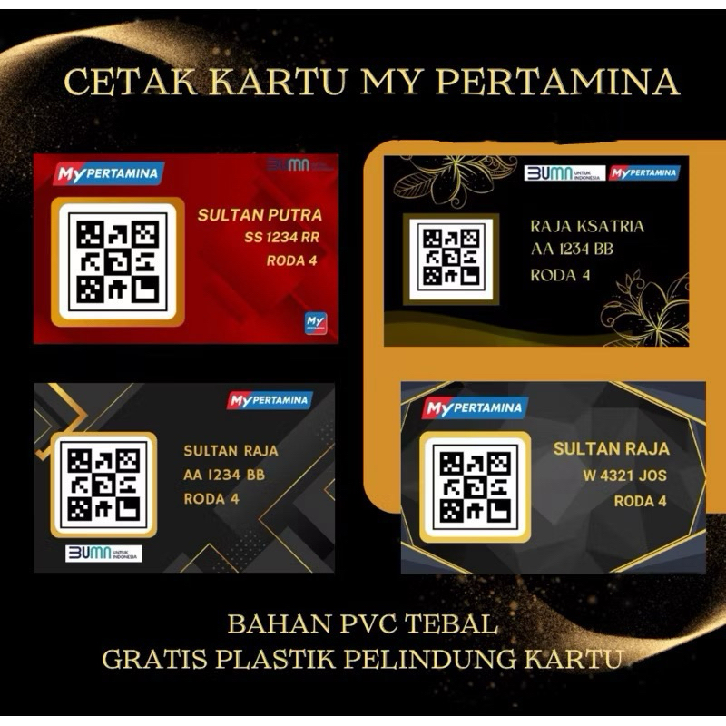 Jual Cetak Kartu My pertamina Bahan PVC tebal Aneka Desain | Shopee Indonesia