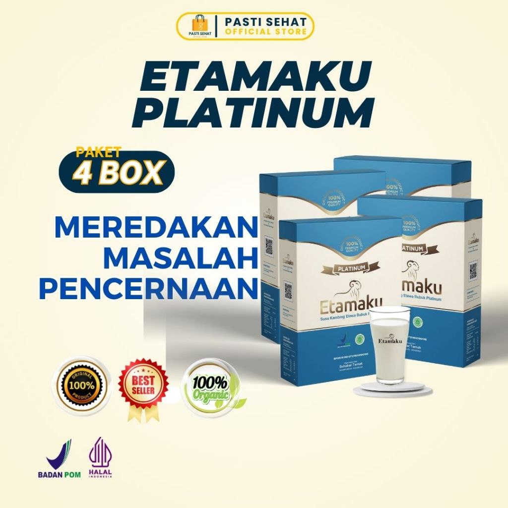 Jual (Kemasan box) Paket 4 Box Susu Kambing Etawa Etamaku Untuk Asam ...
