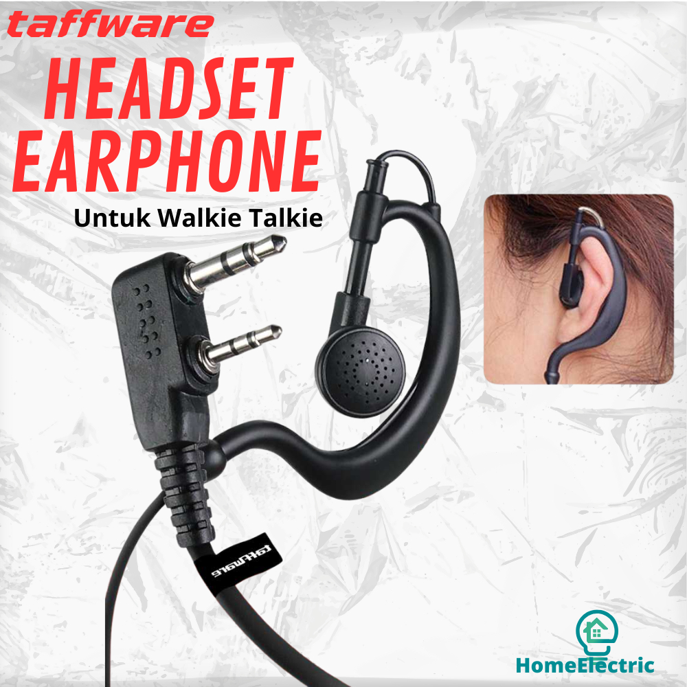 Jual Taffware Headset Earphone FBI Walkie Talkie HT 2 Pin 102dB for ...