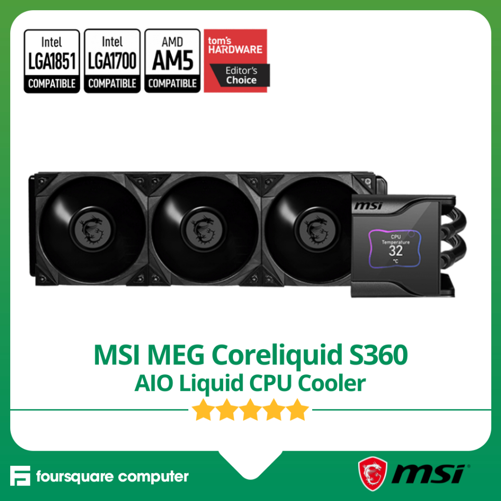 Jual MSI MEG Coreliquid S360 Black AIO Liquid CPU Cooler | Shopee Indonesia