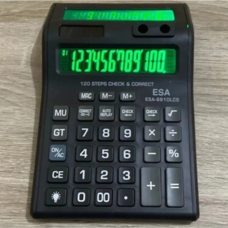 Jual KALKULATOR LAYAR LCD LED MENYALA CALCULATOR BESAR ESA 8810 12 ...