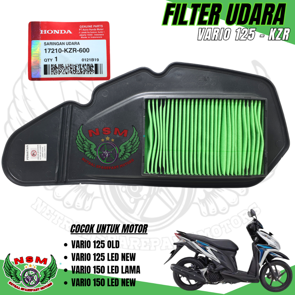 Jual FILTER SARINGAN UDARA VARIO 125 / VARIO 125 FI CBS TECHNO / VARIO ...