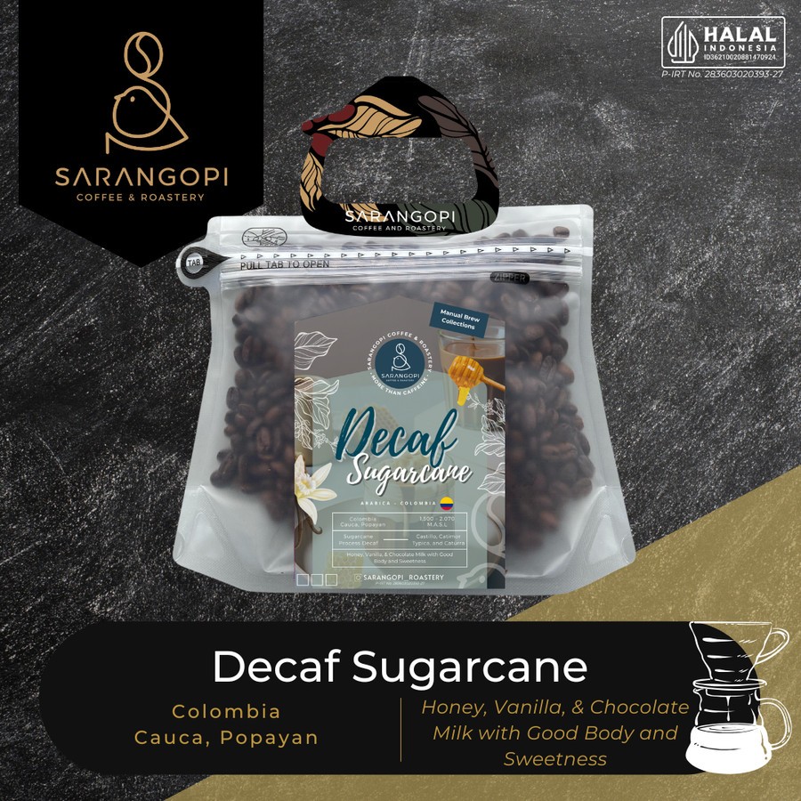 Jual Manual Brew Popayan Decaf Sugarcane Coffee Sarangopi - Kopi Non Cafein | Shopee Indonesia