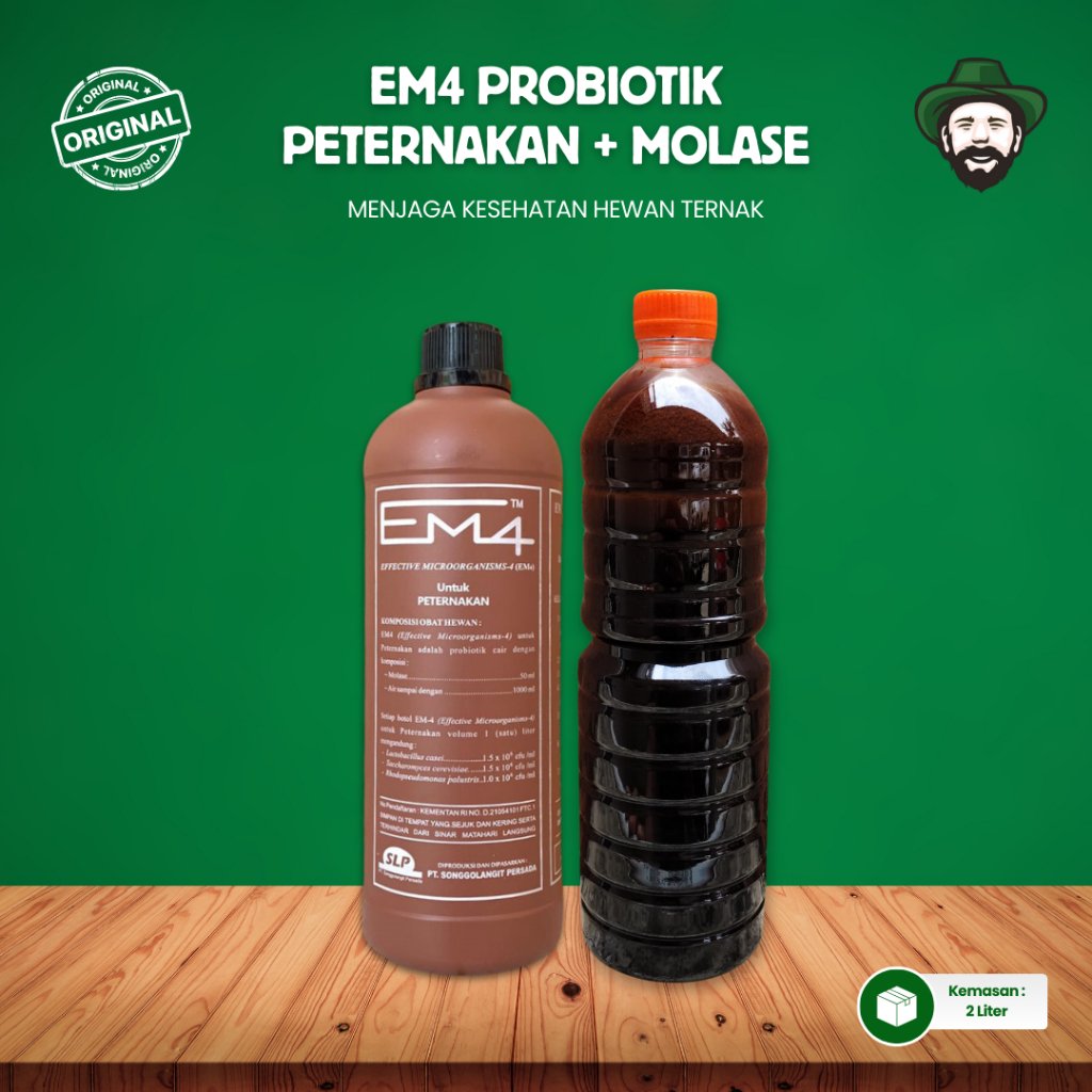 Jual NEW Paket EM4 Peternakan 1 Liter + Molase 1,5 kg RBU | Shopee ...