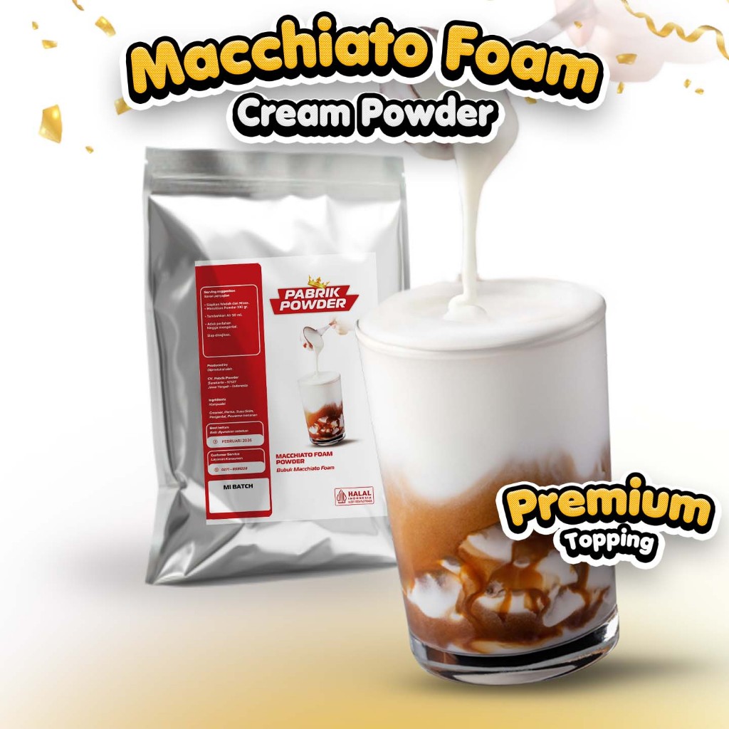 Jual Macchiato Foam Powder , Bubuk Maciato instan, Topping Kopi Minuman ...