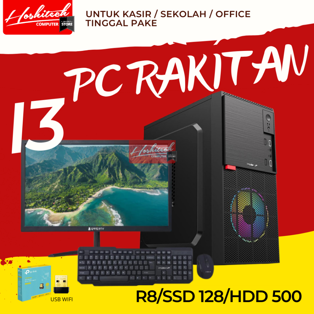 Jual PC RAKITAN KASIR KANTOR SEKOLAH INTEL I3 R8GB/SSD128GB/HD500 MURAH | Shopee Indonesia